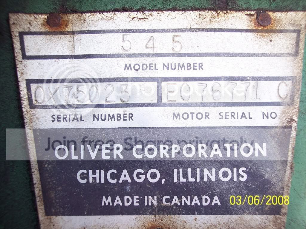 Oliver 545 combine - Yesterday's Tractors